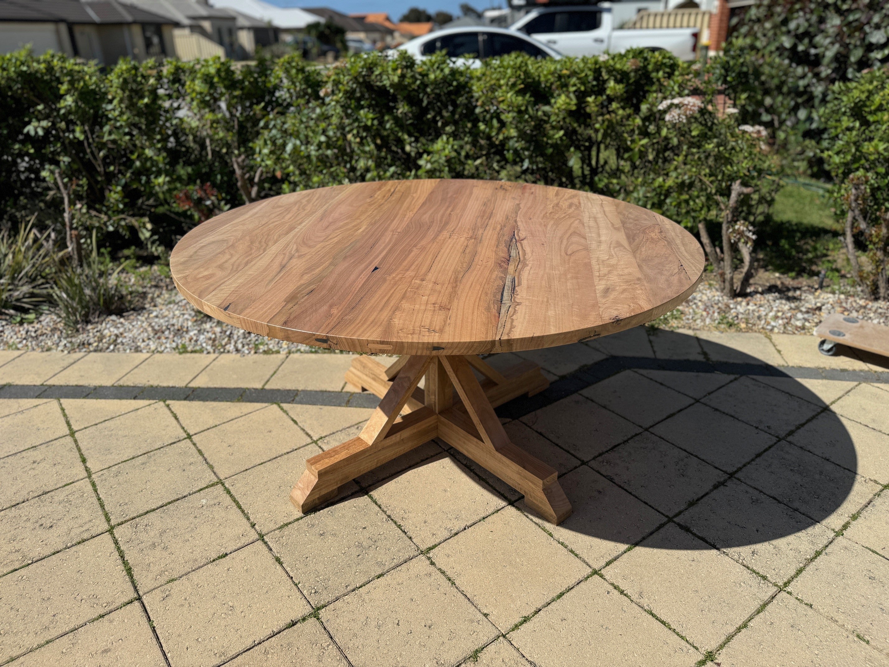 Solid Marri Round Dining Table 1.6m | 8–10 Seater | Ready for Immediate ...