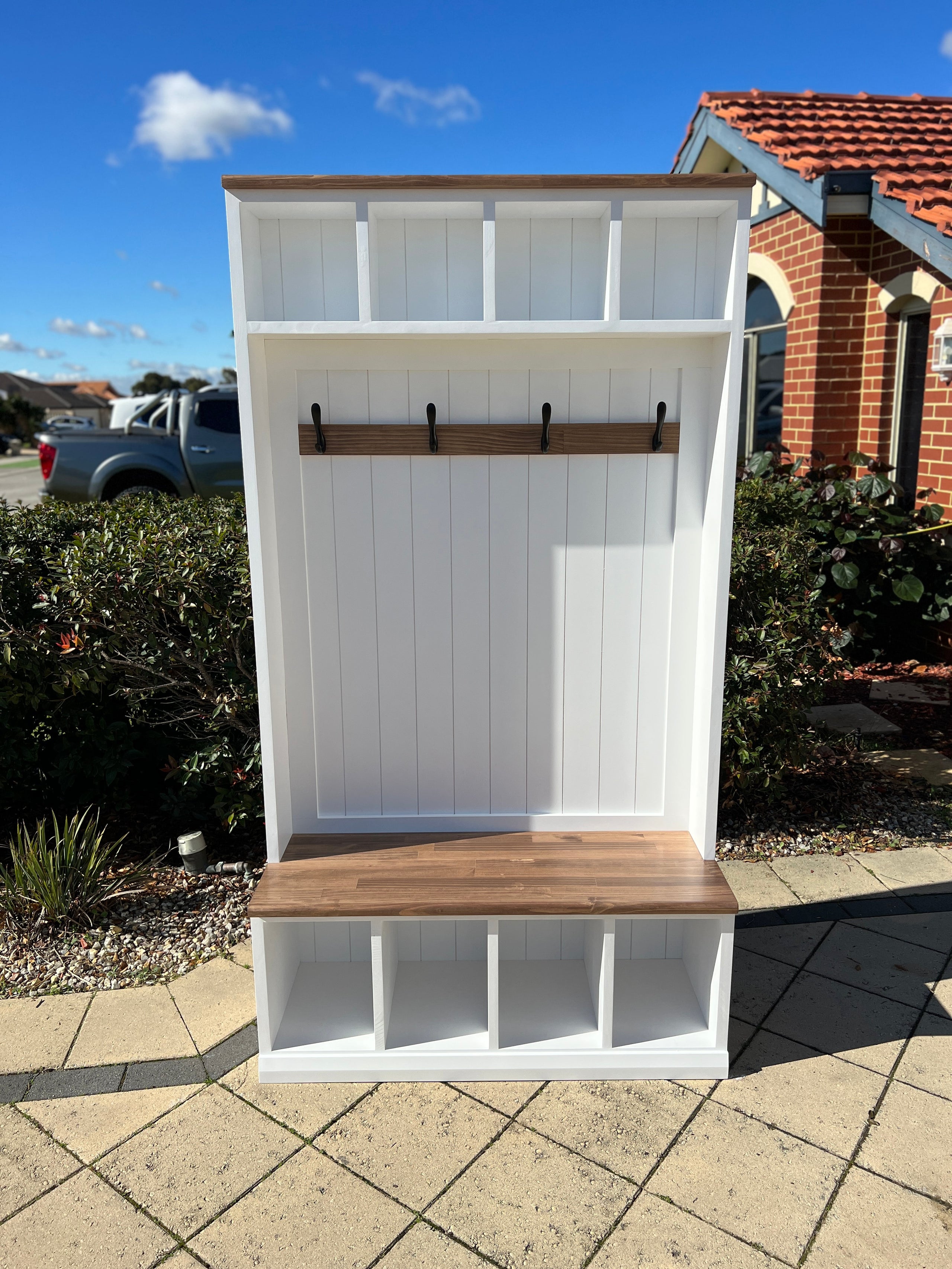Brooklyn Mudroom Bench | Versatile Storage with Overhead and Under ...